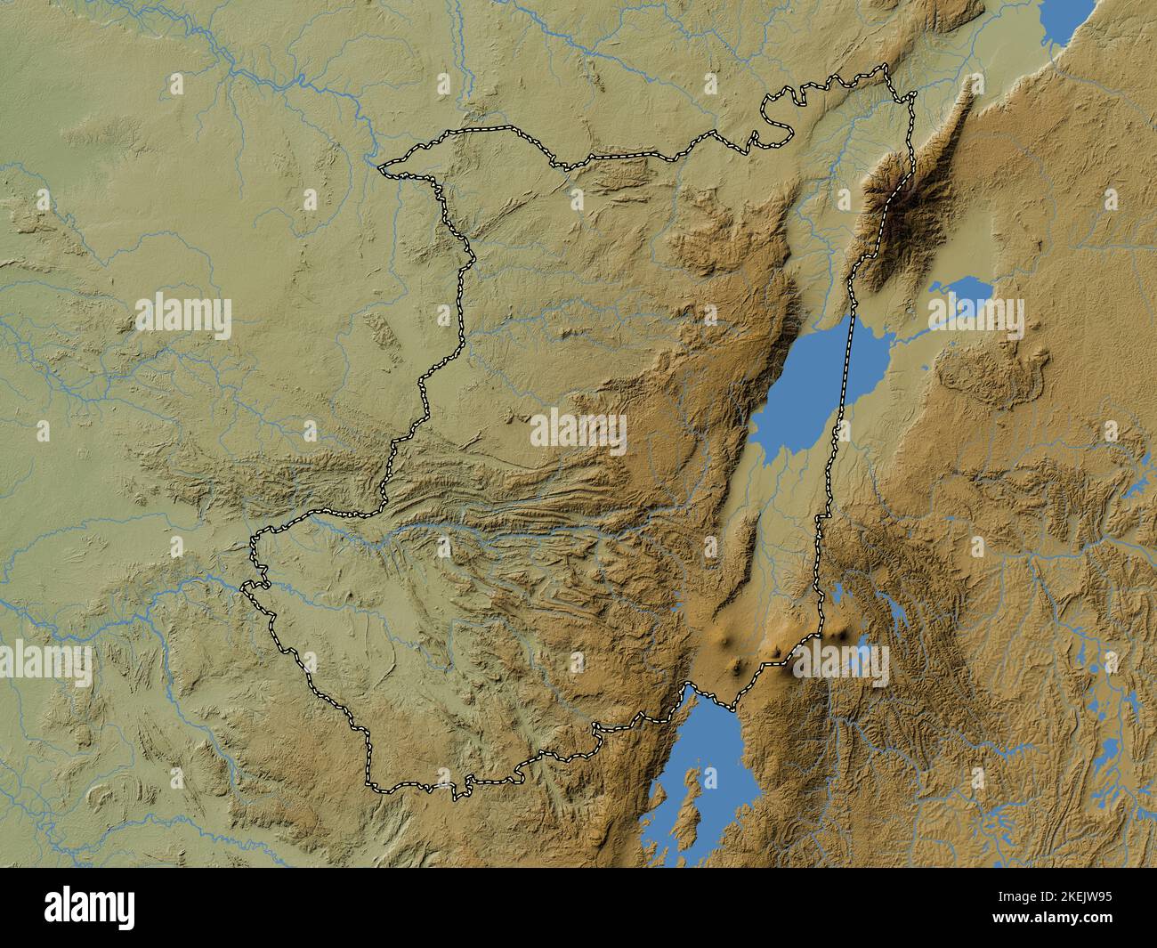 Nord-Kivu, province de la République démocratique du Congo. Carte d ...