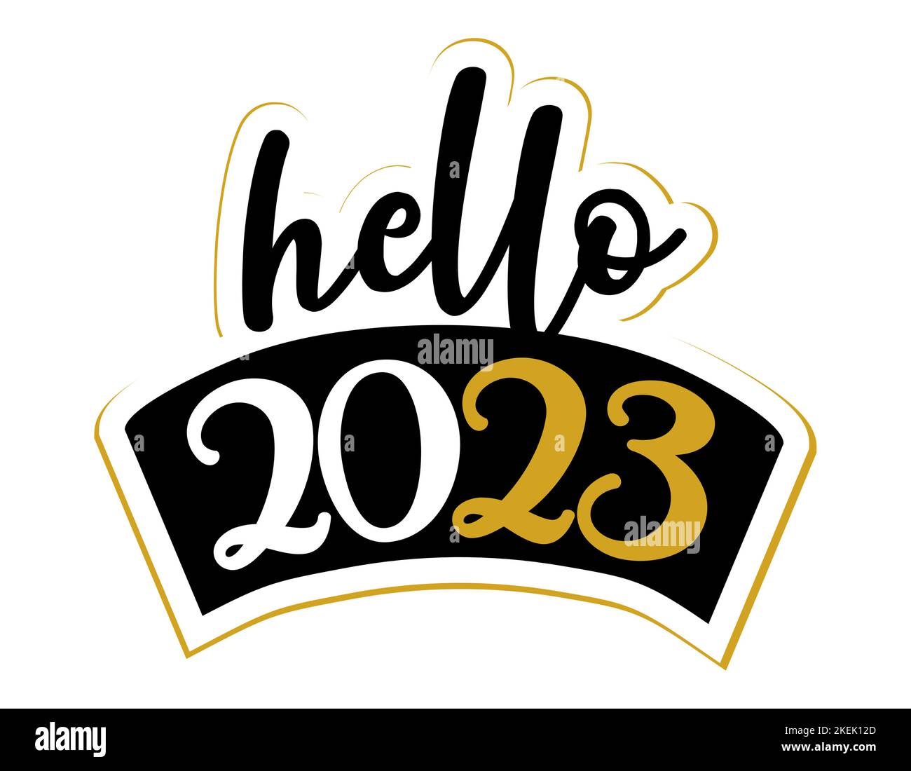 Bonjour 2023 Banque d'images vectorielles - Alamy
