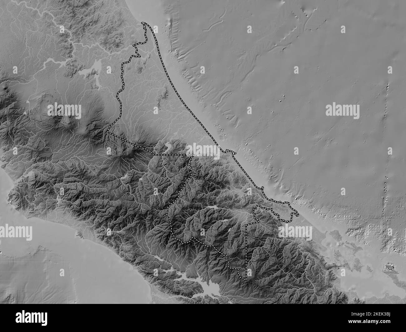 Mapa de limon province costa rica Banque d'images noir et blanc - Alamy
