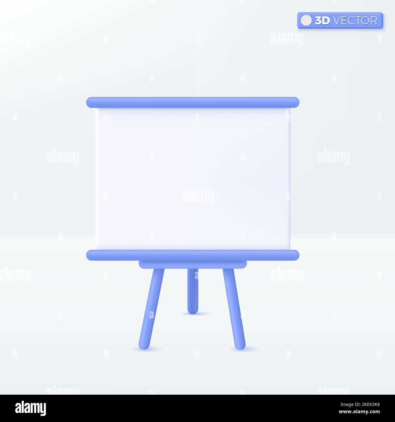 Tableau blanc pour présentation et symbole d'icône de trépied de ...