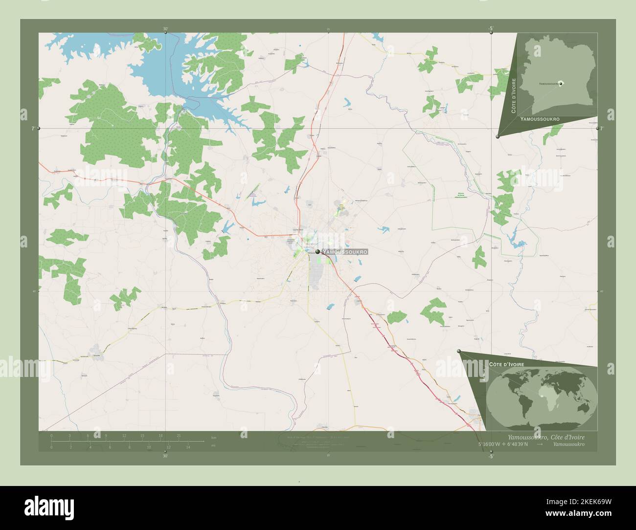 Yamoussoukro, district autonome de Côte d'Ivoire. Ouvrez la carte des ...