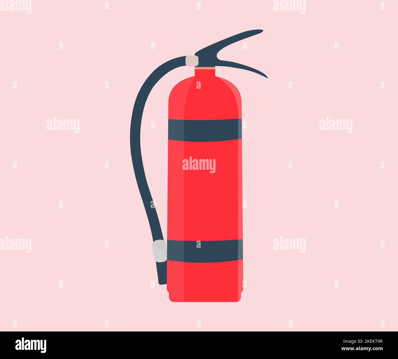 Système d'extincteur, réservoir rouge de conception du logo d ...