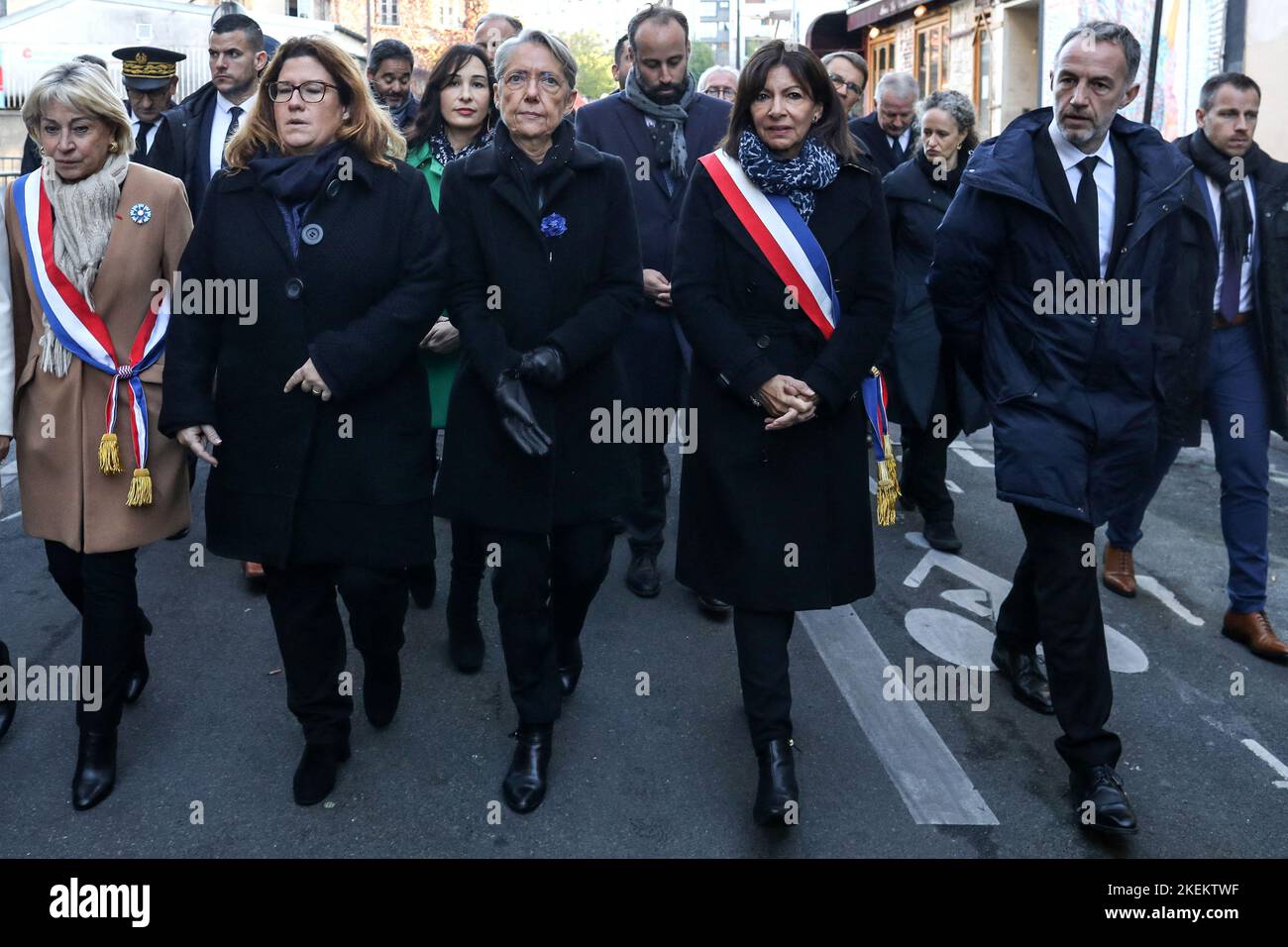 La première ministre Elisabeth borne et la maire de Paris, Anne Hidalgo ...