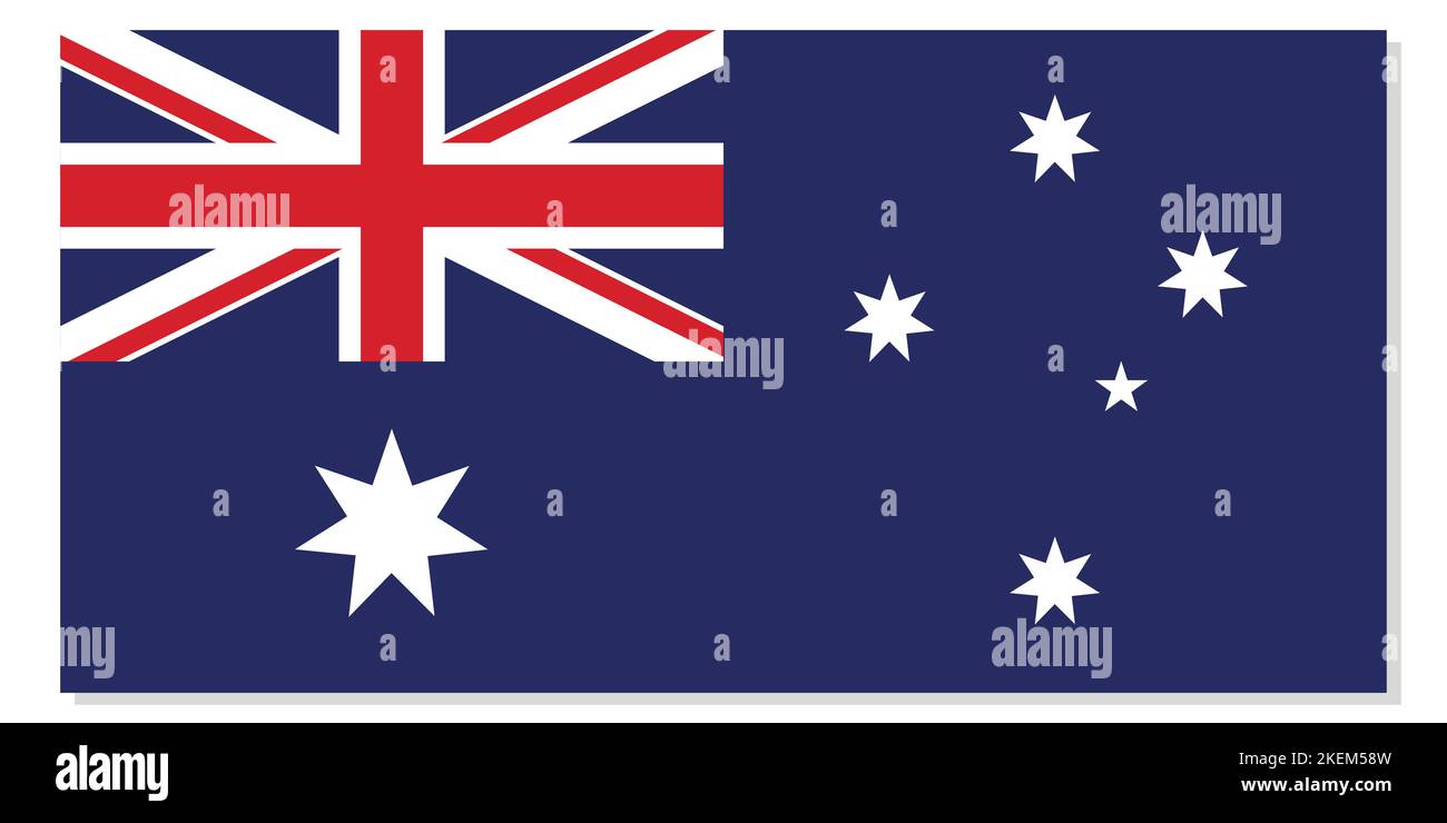 Drapeau de l'Australie. Symbole national australien dans les couleurs ...