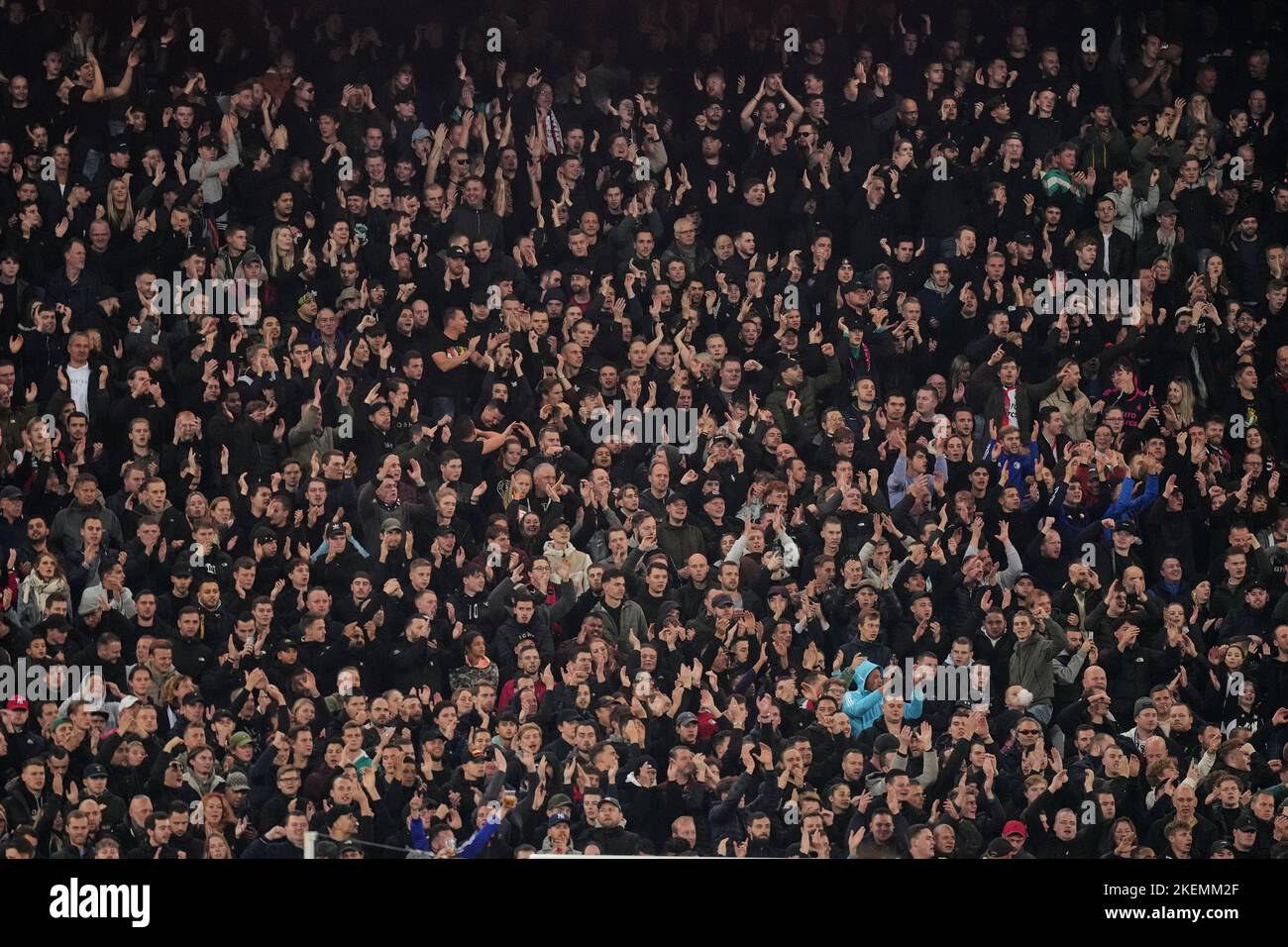 Rotterdam - Feyenoord supporters lors du match entre Feyenoord v ...