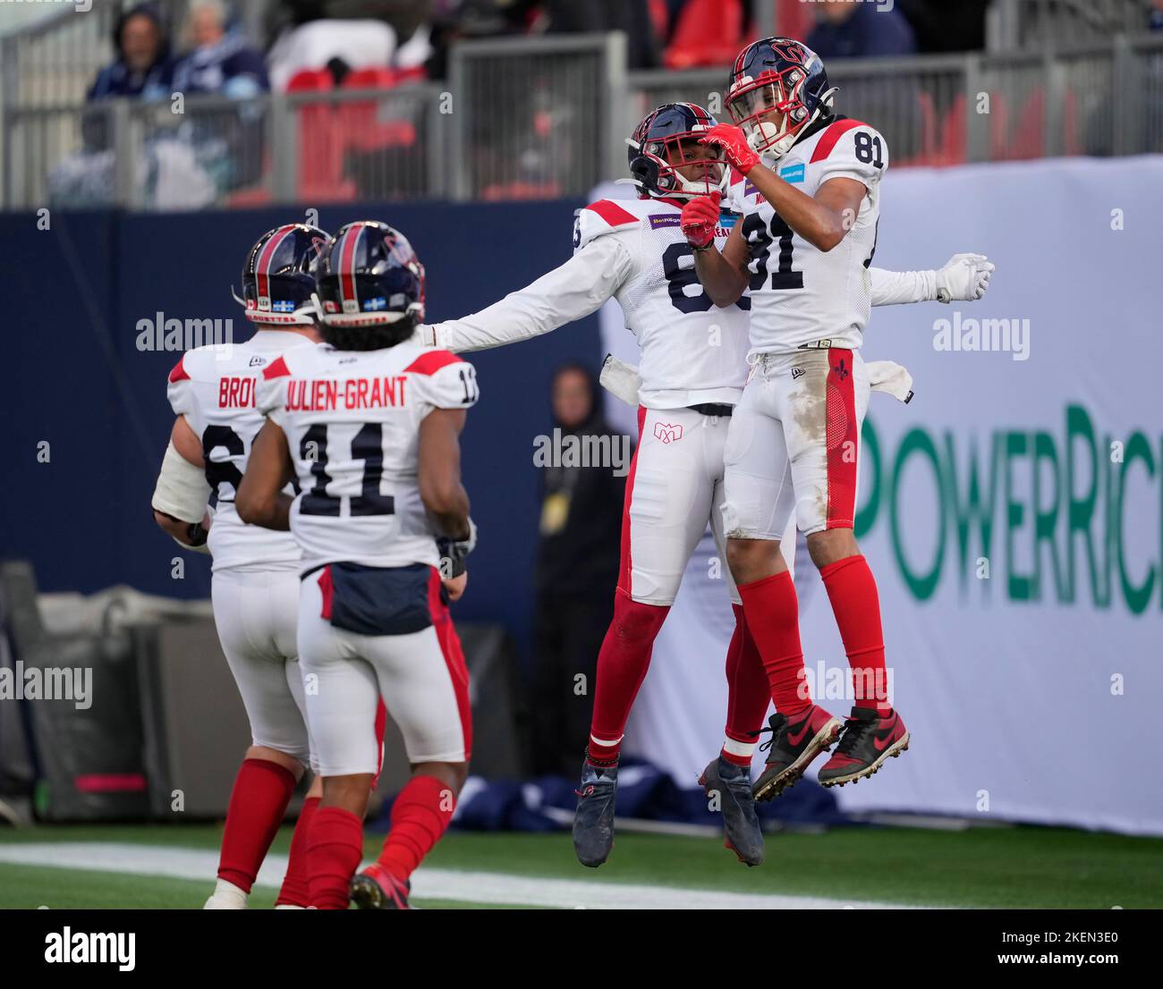 Tyson Philpot, grand receveur des Alouettes de Montréal (81), célèbre ...