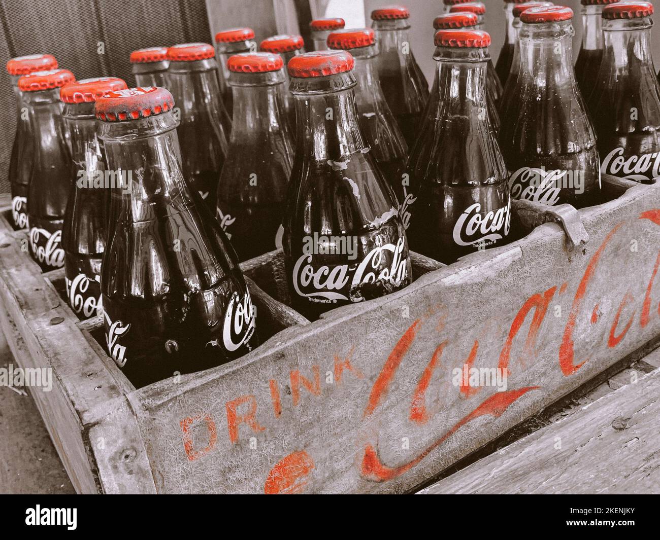 Caisse De Bouteilles Coca Cola Coca Cola Coke Bouteilles De Verre Photo Stock Alamy 7231