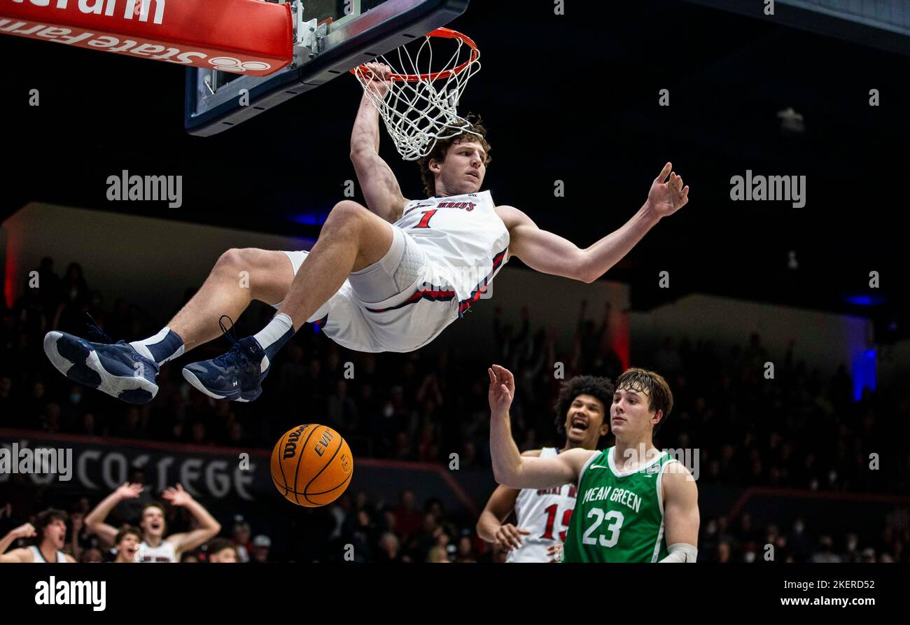 13 novembre 2022 Moraga, CA É.-U. St. Mary's centre Harry Wessels (1 ...