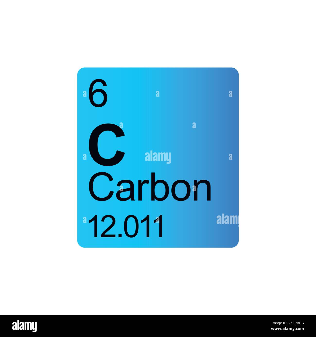 Élément chimique en carbone de Mendeleev Tableau périodique sur fond ...