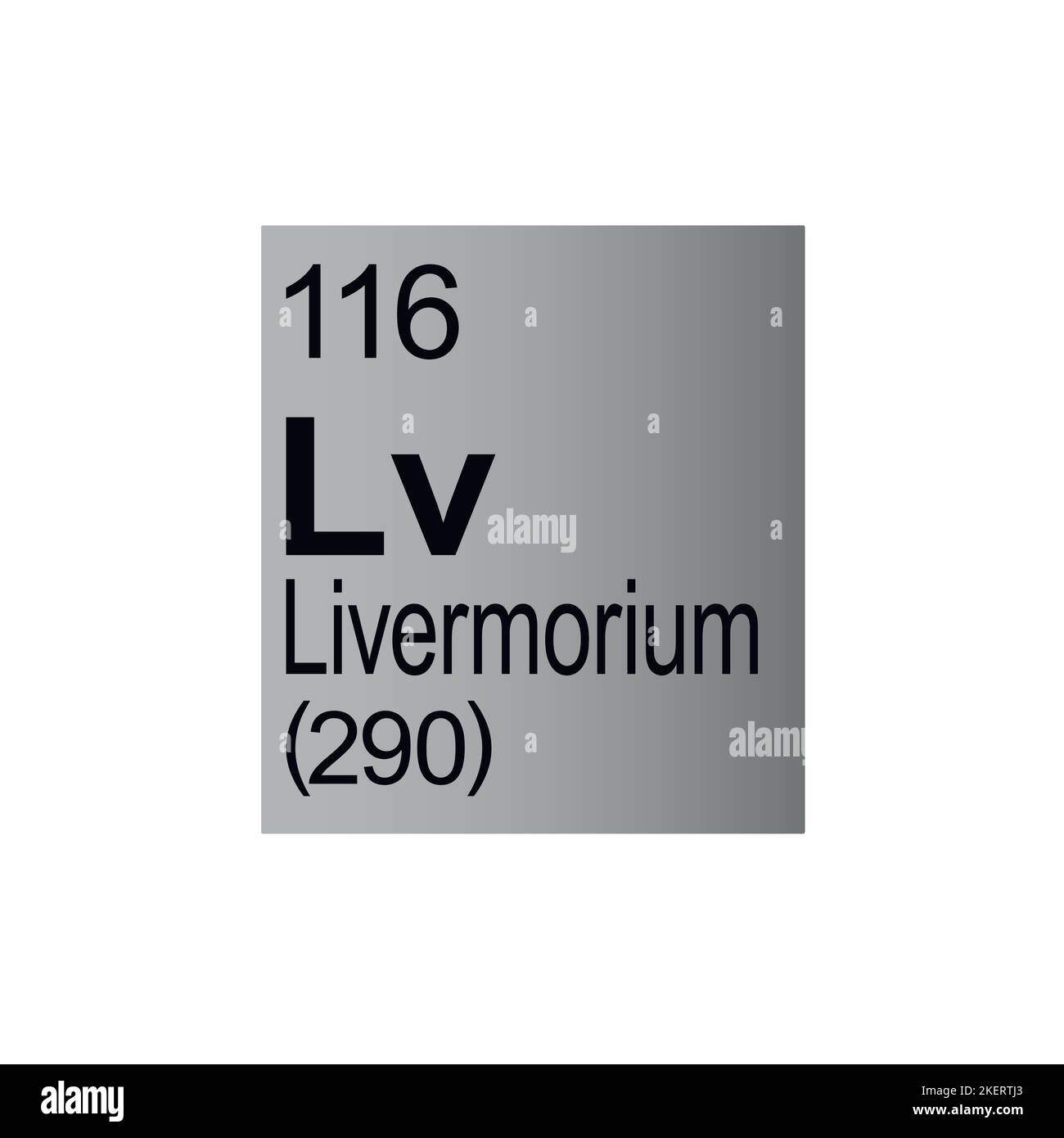 Élément chimique de Livermorium de Mendeleev Tableau périodique sur ...