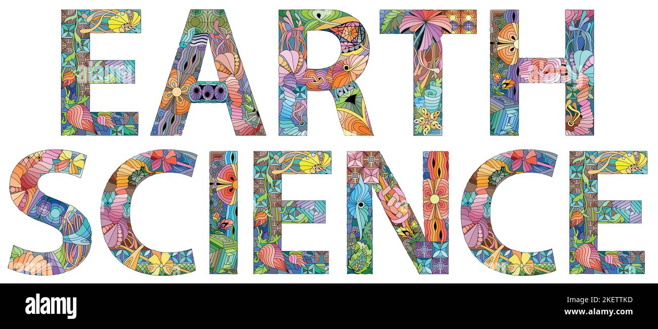 Sciences naturelles mot concept cloud. Collage de mots à propos de la ...