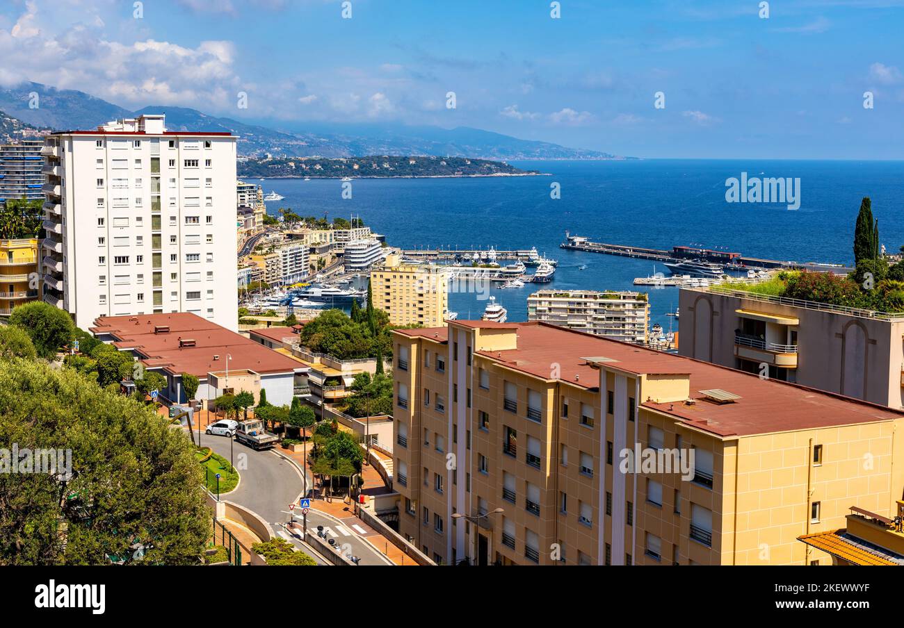 Monaco, France - 2 août 2022 : vue panoramique de la zone ...