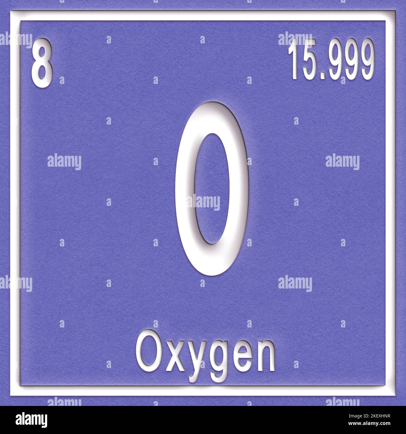 Élément chimique d'oxygène, signe avec numéro atomique et poids ... Élément chimique d'oxygène, signe avec numéro atomique et poids ...