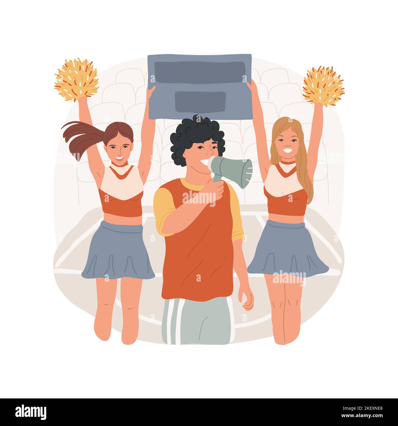 Illustration de vecteur de dessin animé isolé PEP Rally. Événement ...