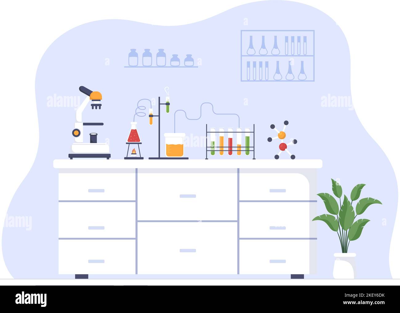 Laboratorium avec réalisation de la recherche scientifique, l ...