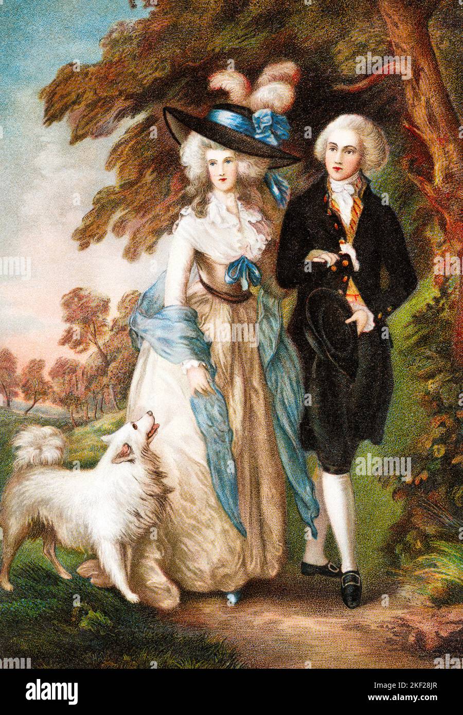 1780S LA PROMENADE DU MATIN 1785 LA PEINTURE DE THOMAS GAINSBOROUGH ...