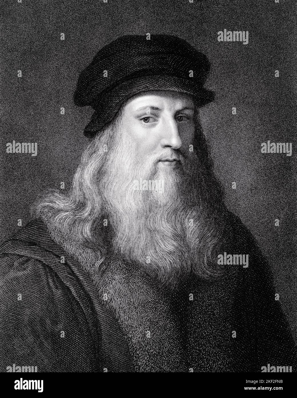 1500S PORTRAIT DE LEONARDO DI VINCI LE GRAND GENIUS DE L'INVENTEUR ...
