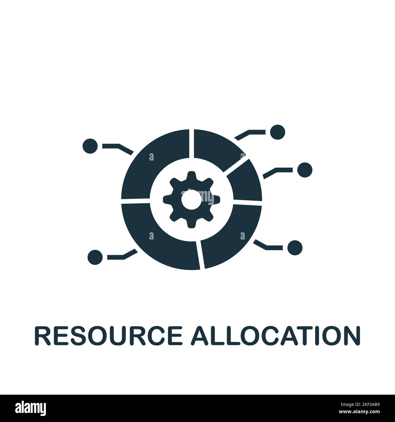 Icône allocation de ressources. Icône monochrome simple Product ...