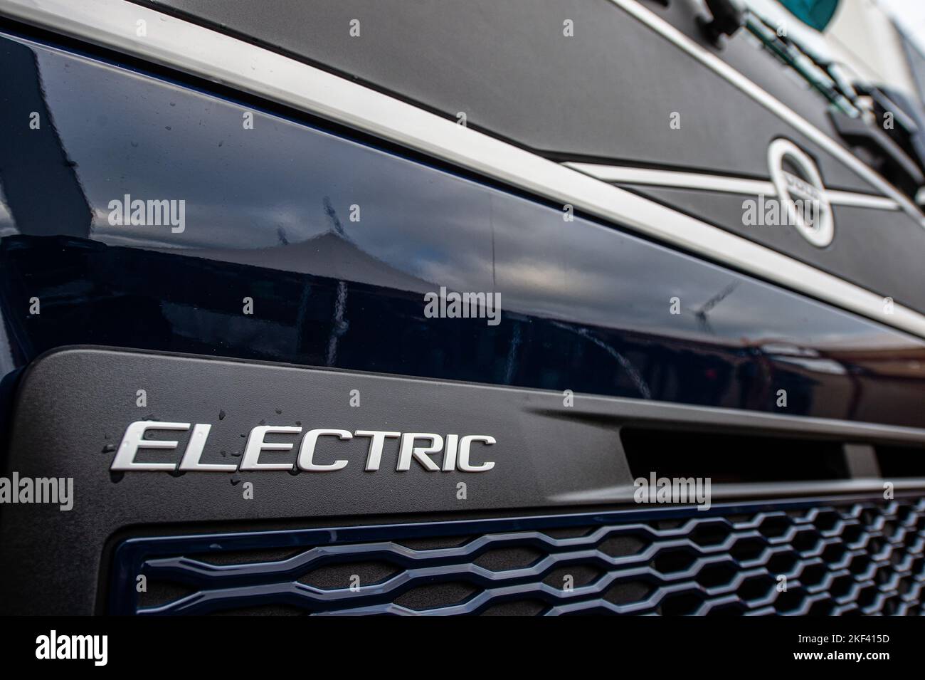 Illustration prise lors du lancement du premier camion électrique mis ...