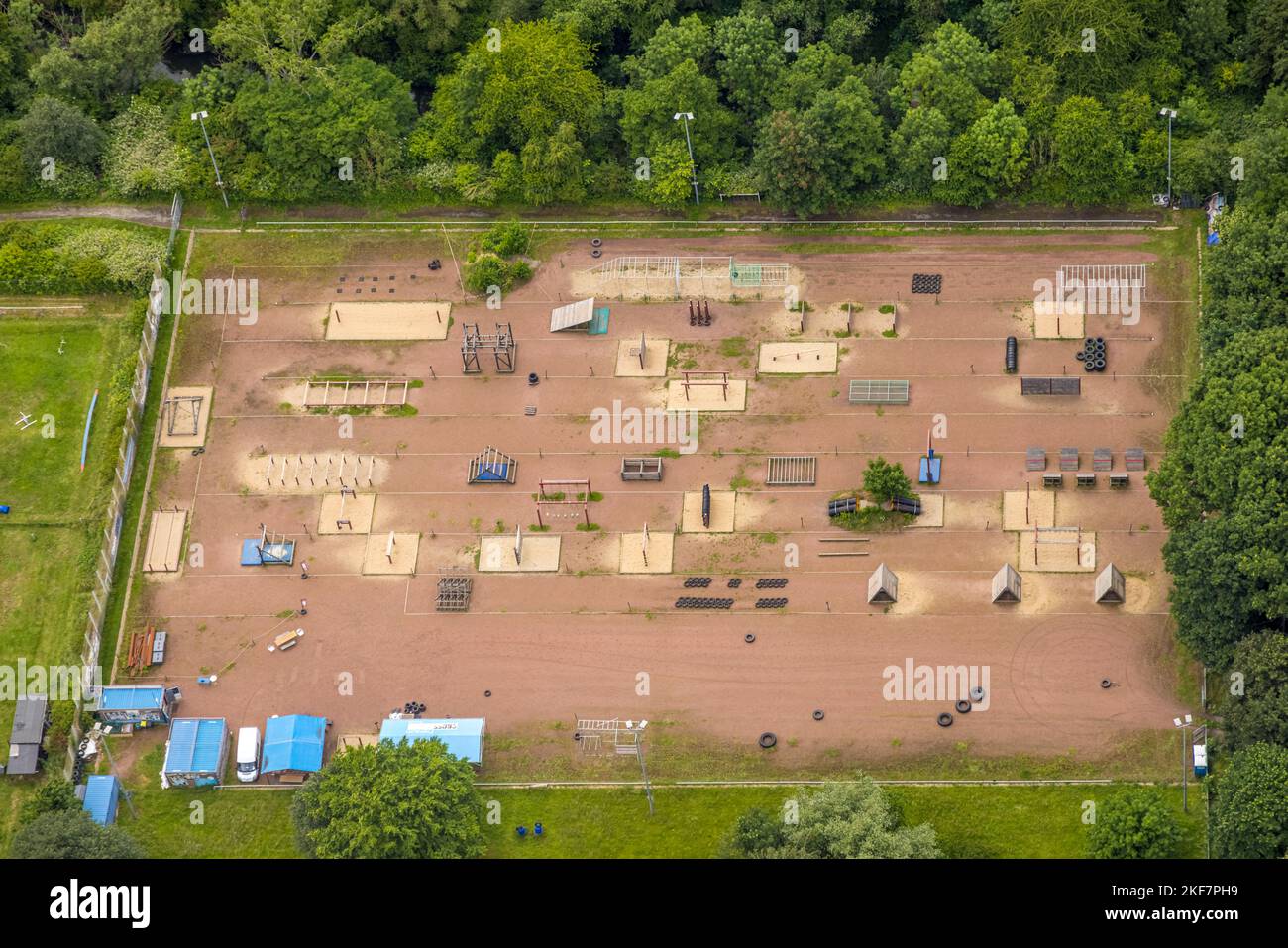 Vue aérienne, CROSSTRAILS Bochum sports installation obstacle course ...