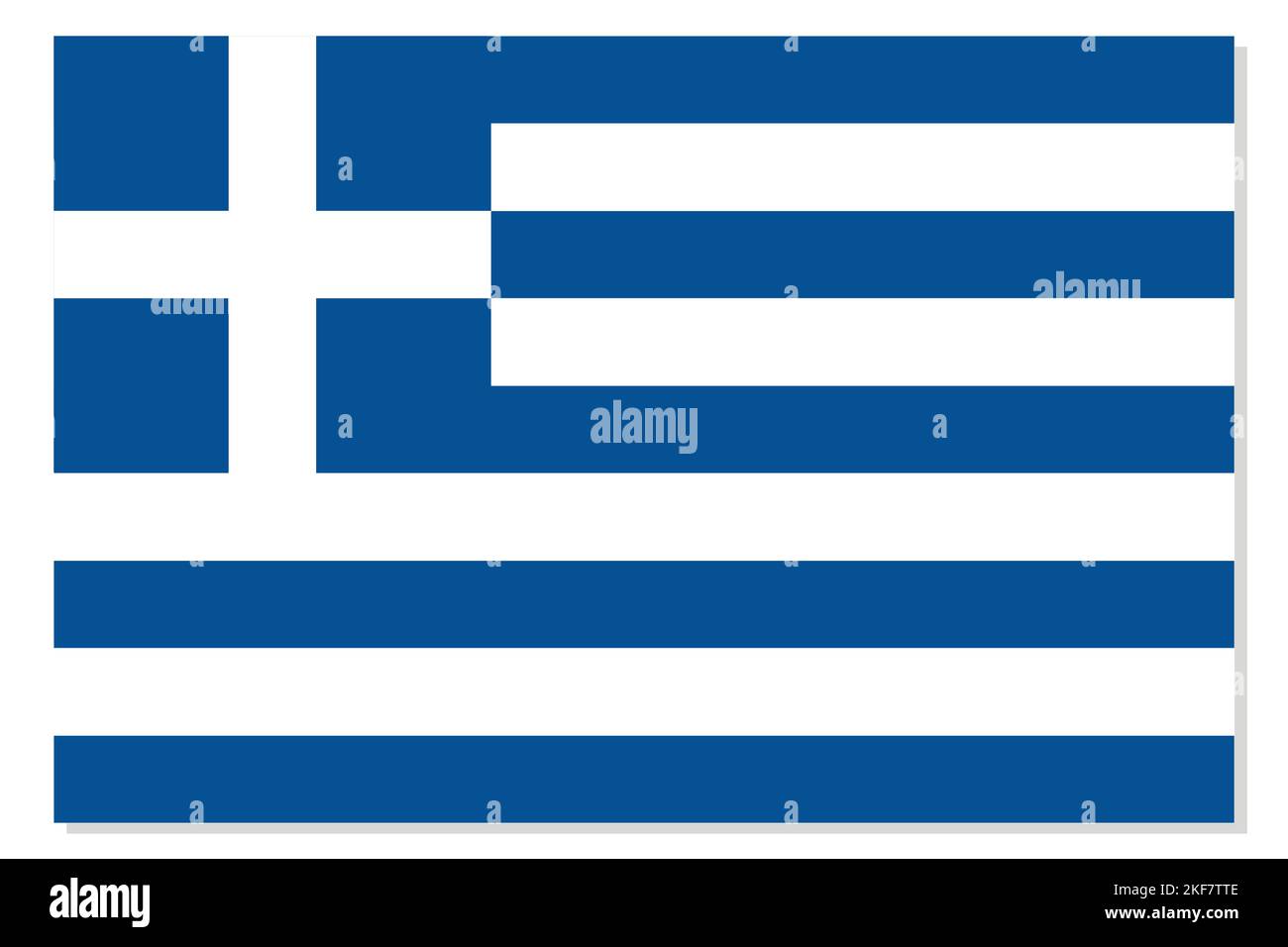 Drapeau de la Grèce. Symbole national grec dans les couleurs ...