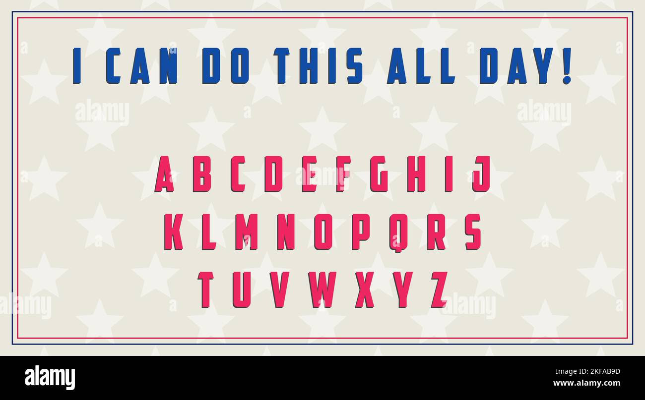 Alphabet américain dans le style des années 40. Diesel Punk USA ...