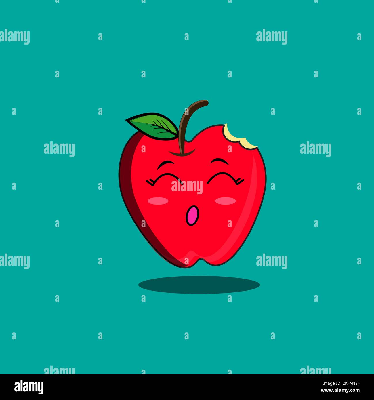 Dessin animé poire et pomme mignon drôle heureux pour l'éducation, logo ... Dessin animé poire et pomme mignon drôle heureux pour l'éducation, logo ...