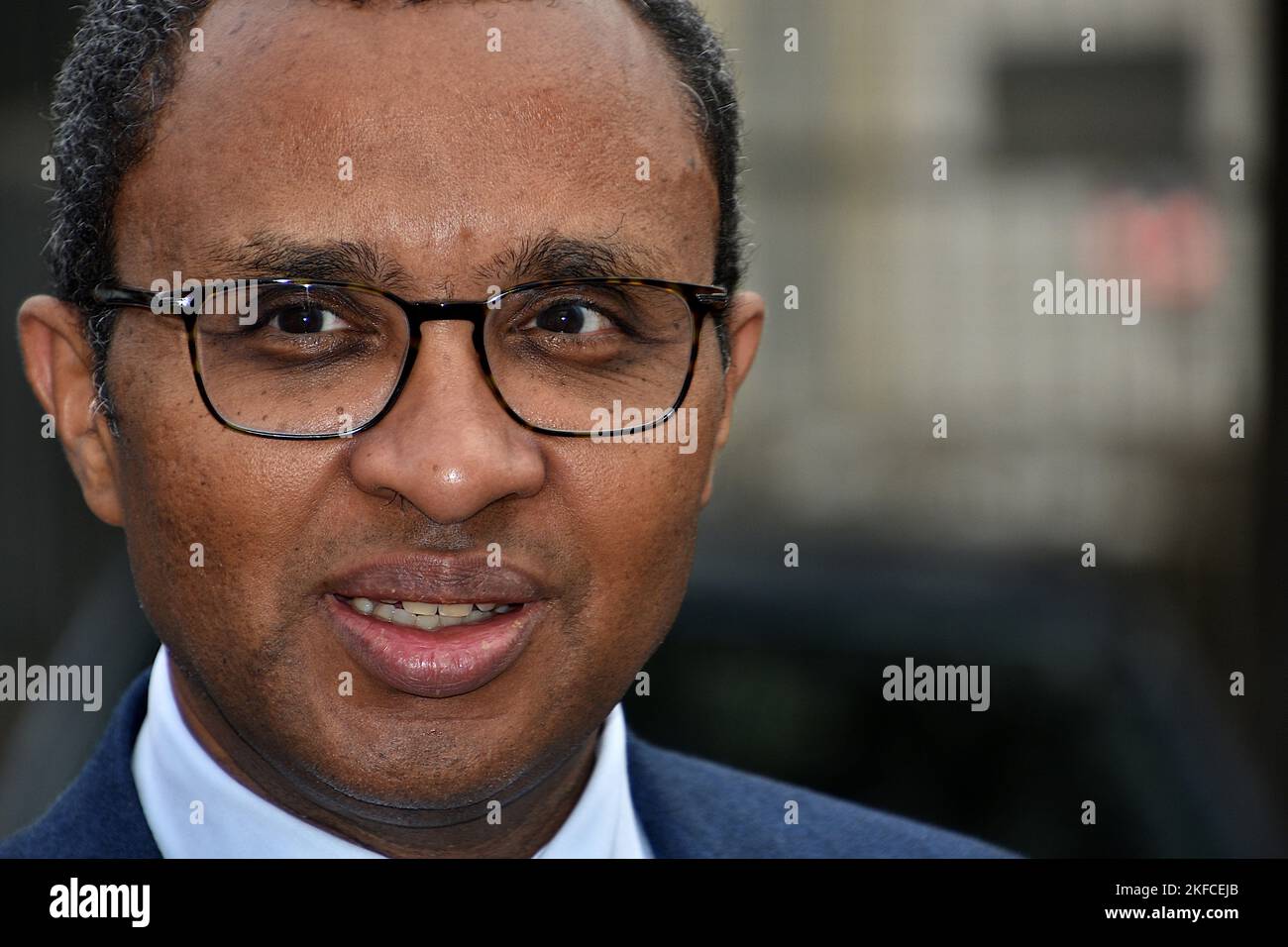 Marseille, France. 17th novembre 2022. Le ministre de l'éducation nationale Pap Ndiaye est vu ...