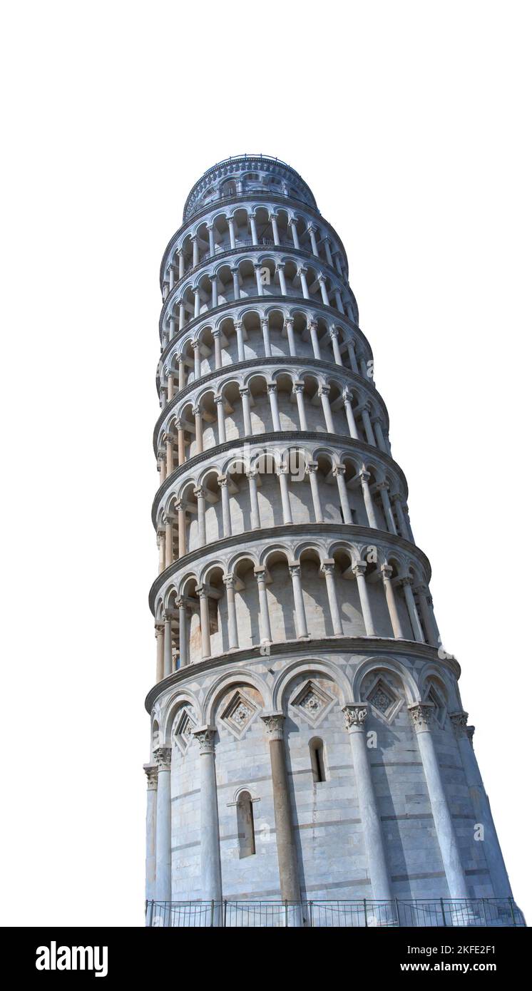 Tour penchée à Pise. Vue pleine grandeur de la célèbre Tour de Pise ...