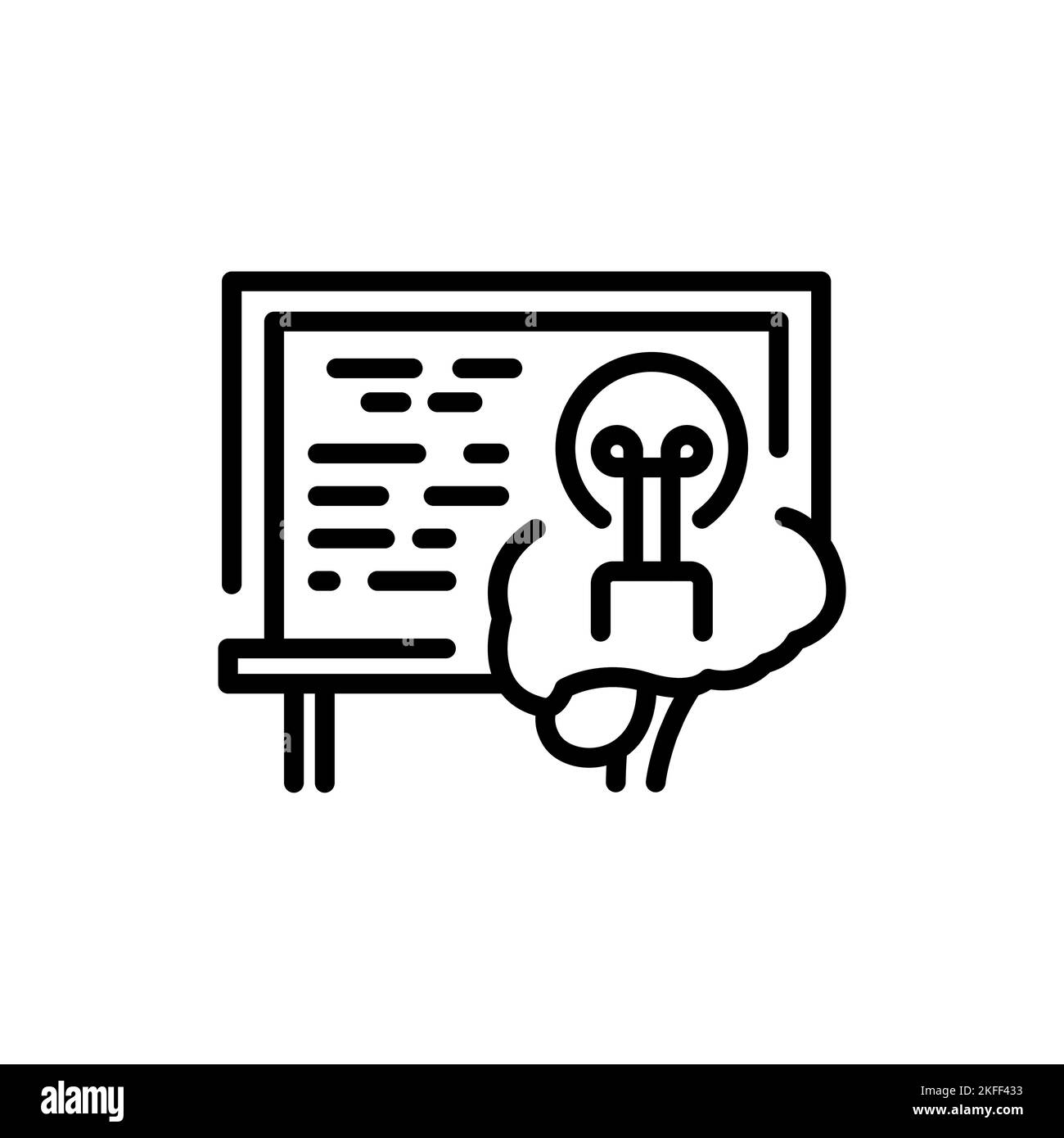 Icône de la ligne couleur du programme d'école intelligente ...