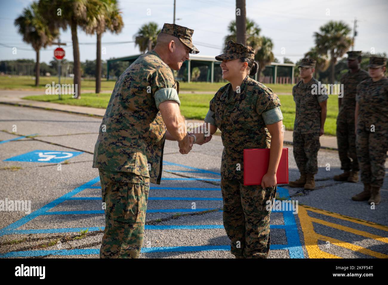 Le colonel lance J. Langfeldt, commandant du district du corps des ...