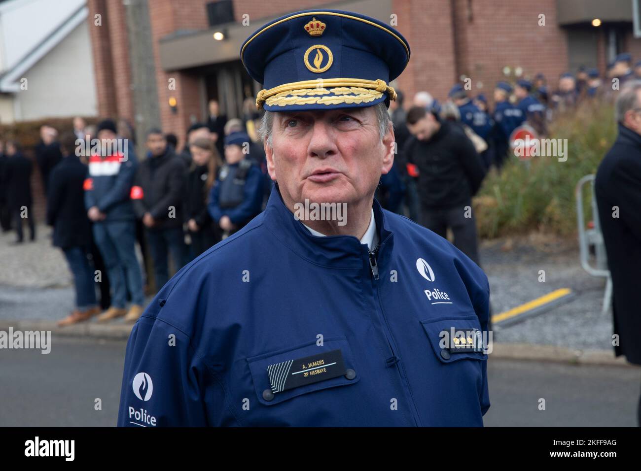 Waremme, Belgique, 18 novembre 2022. Le chef de police de la zone ...