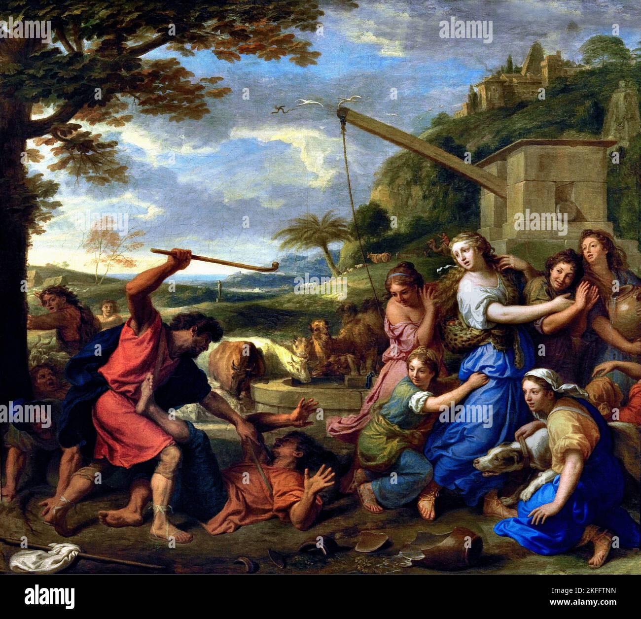 Moïse défend les filles de Jethro par Charles LE BRUN 1619 - 1690 ...