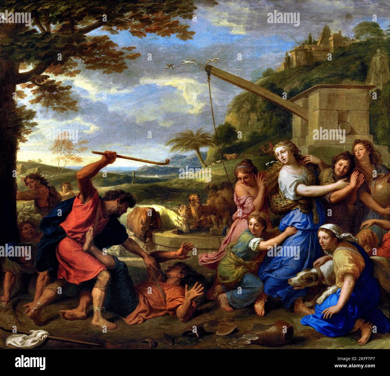 Moïse défend les filles de Jethro par Charles LE BRUN 1619 - 1690 ...