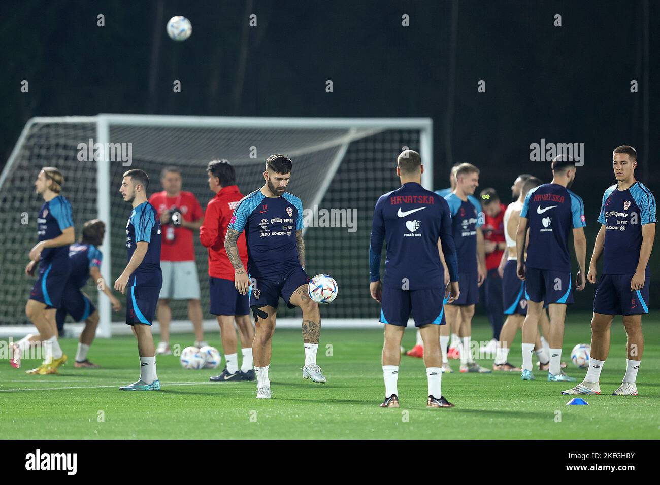 Équipe nationale croate de football pendant la session de formation en ...