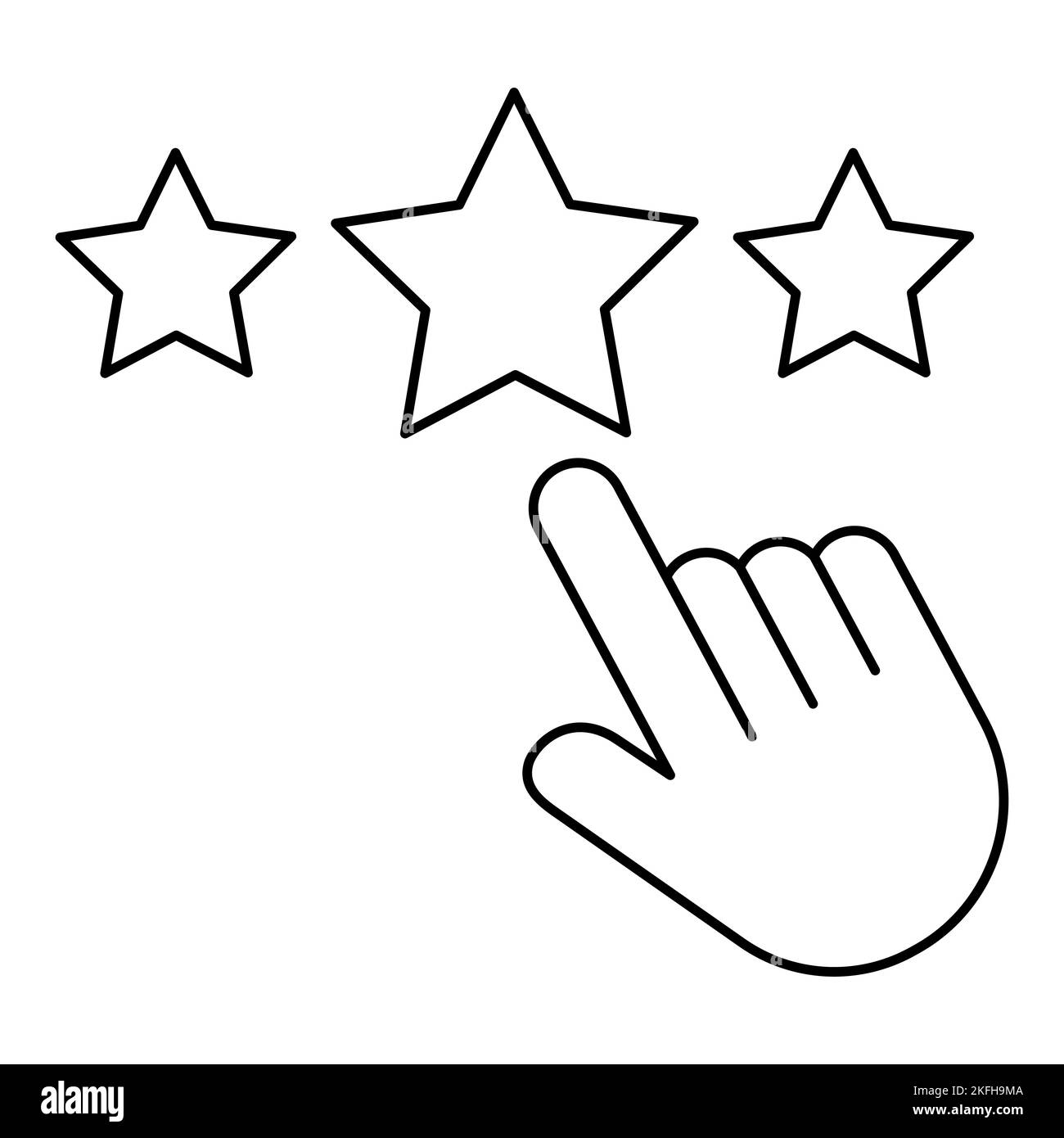 Icône de notation de l'avis du client. Illustration vectorielle isolée ...