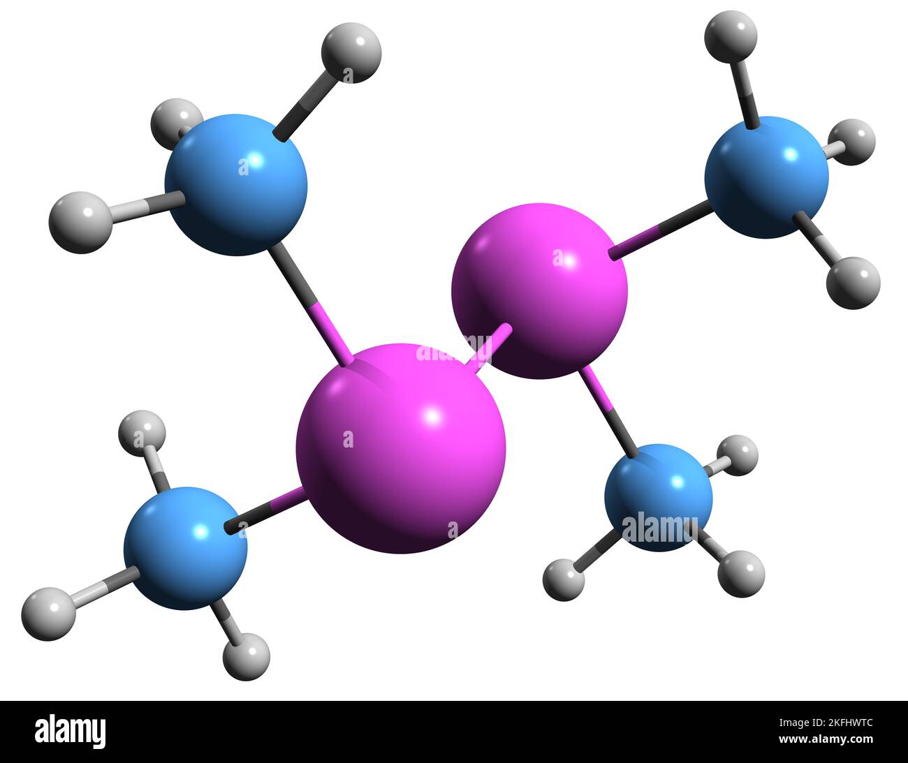3D image de la formule squelettique de Cacodyl - structure chimique ...