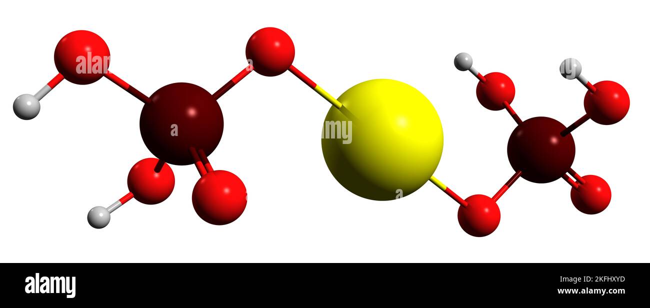 3D image de la formule squelettique du phosphate de calcium - structure ...
