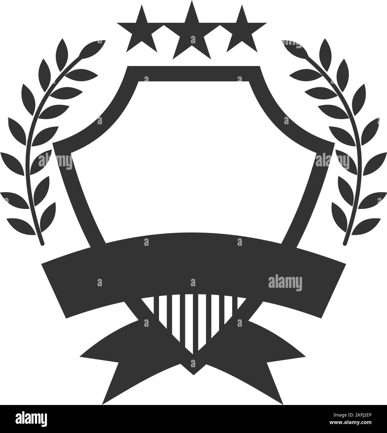 Emblème modèle vierge logo icône Illustration identité de la marque ...