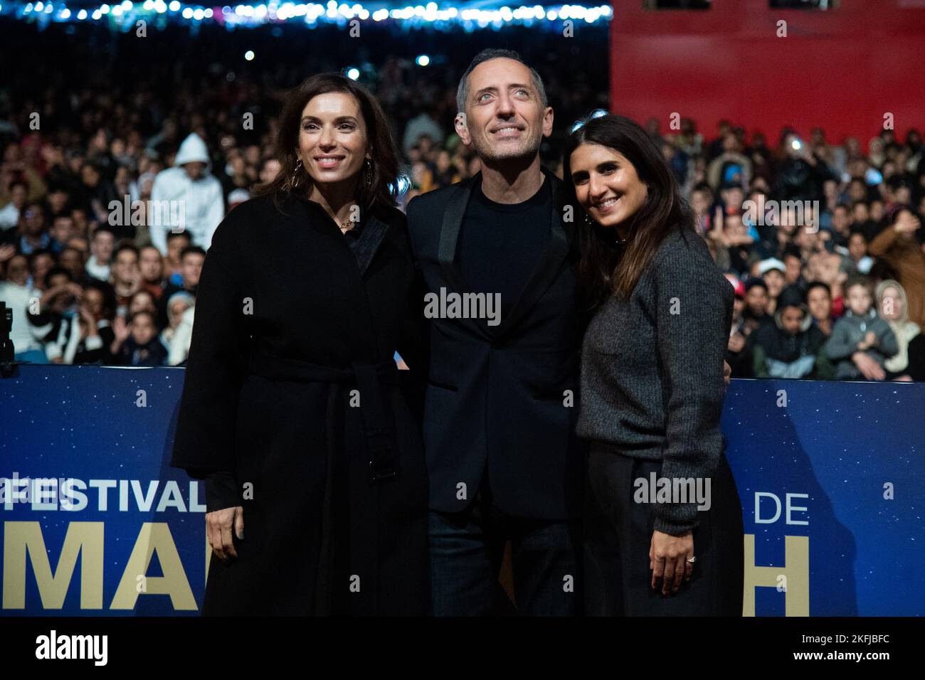 Aure Atika, Gad Elmaleh et Geraldine Nakache assistent à la projection ...