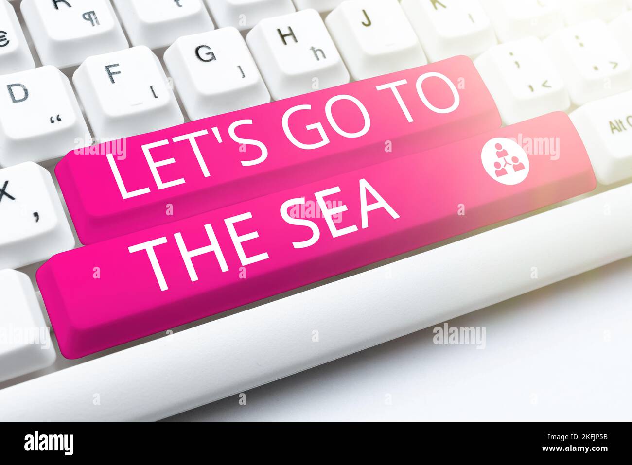 Légende de texte présentant allons à la mer. Mot écrit sur invitation à ...