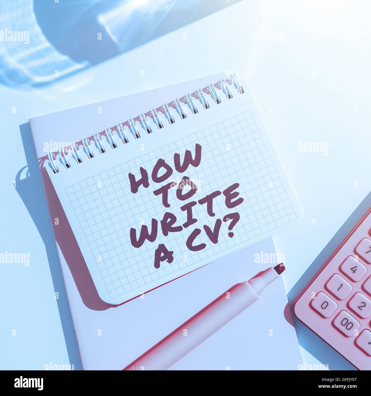 Affiche Comment écrire Un CV. Mot écrit sur recommandations pour faire ...