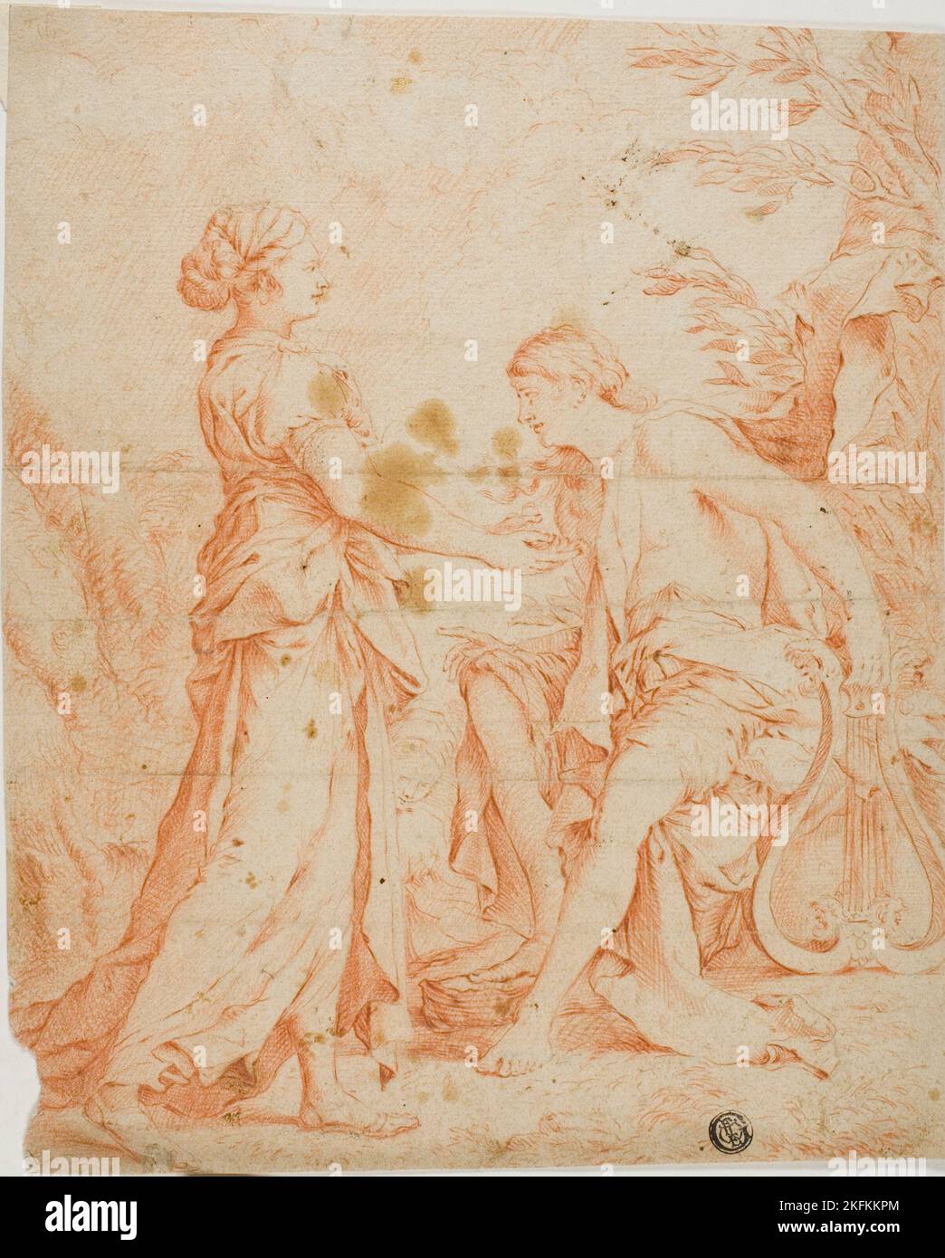 Apollon dieu grec dessin lyre Banque de photographies et d’images à ...