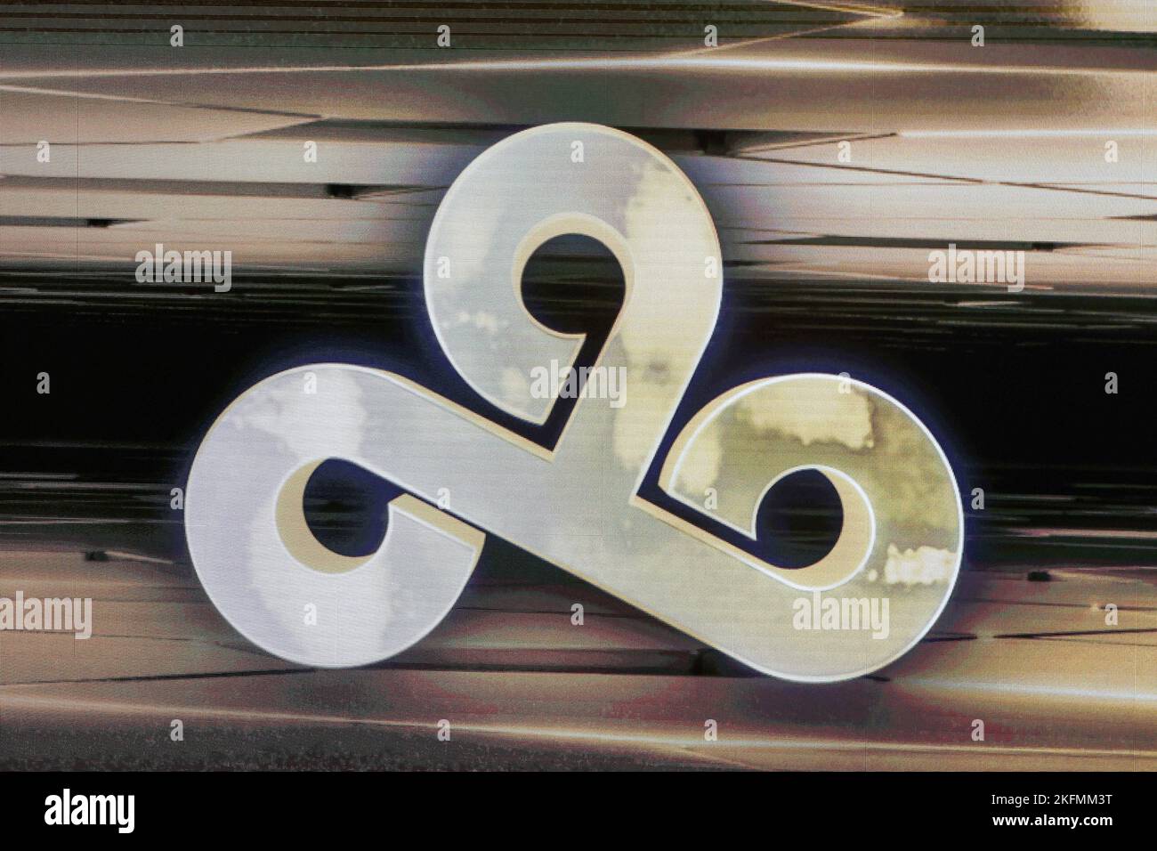 18 novembre 2022, Berlin: Le logo de l'équipe Cloud9 White au VALORANT ...