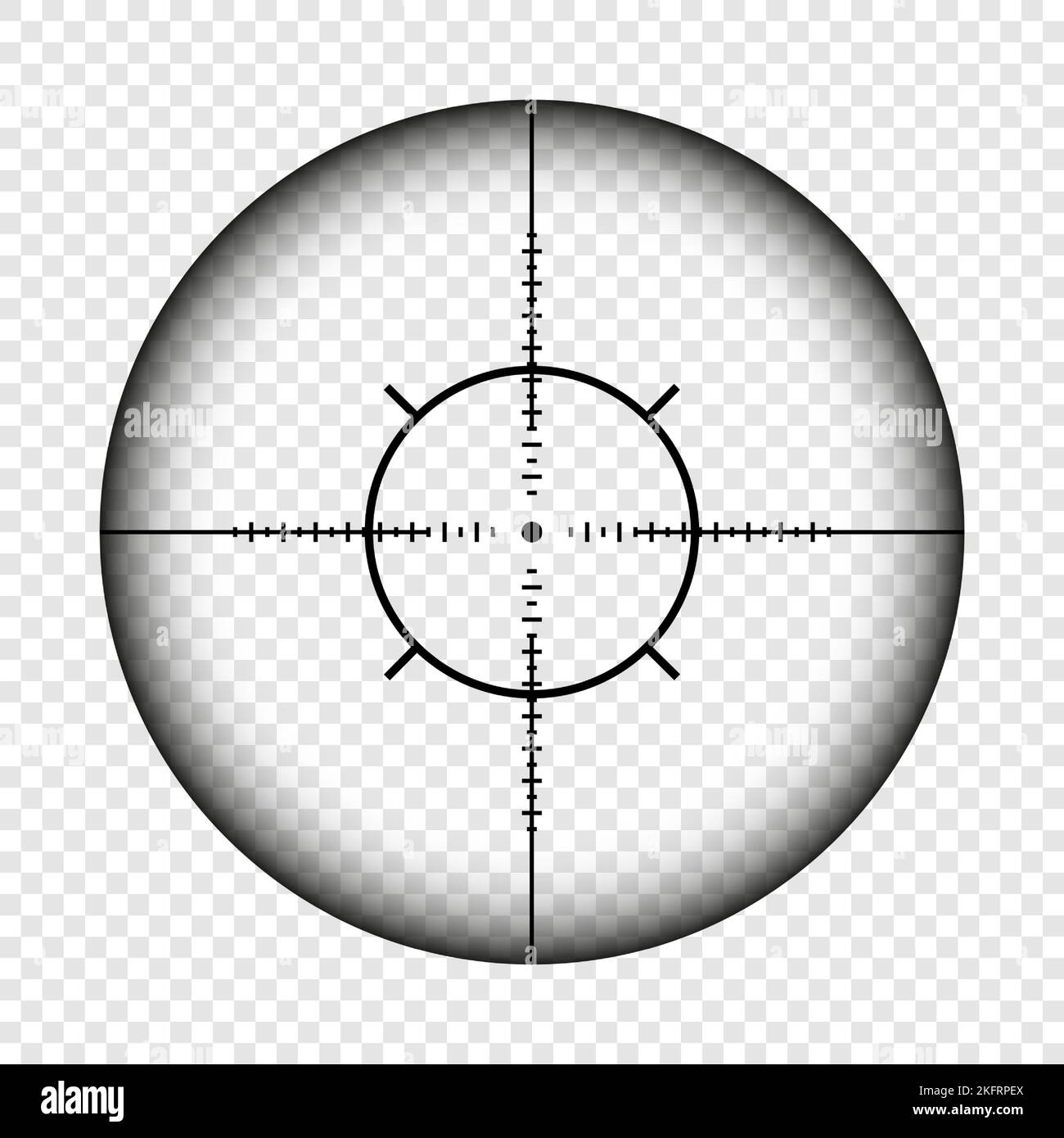 Regard d'arme, fusil de sniper optique scope. Viseur du canon de chasse ...