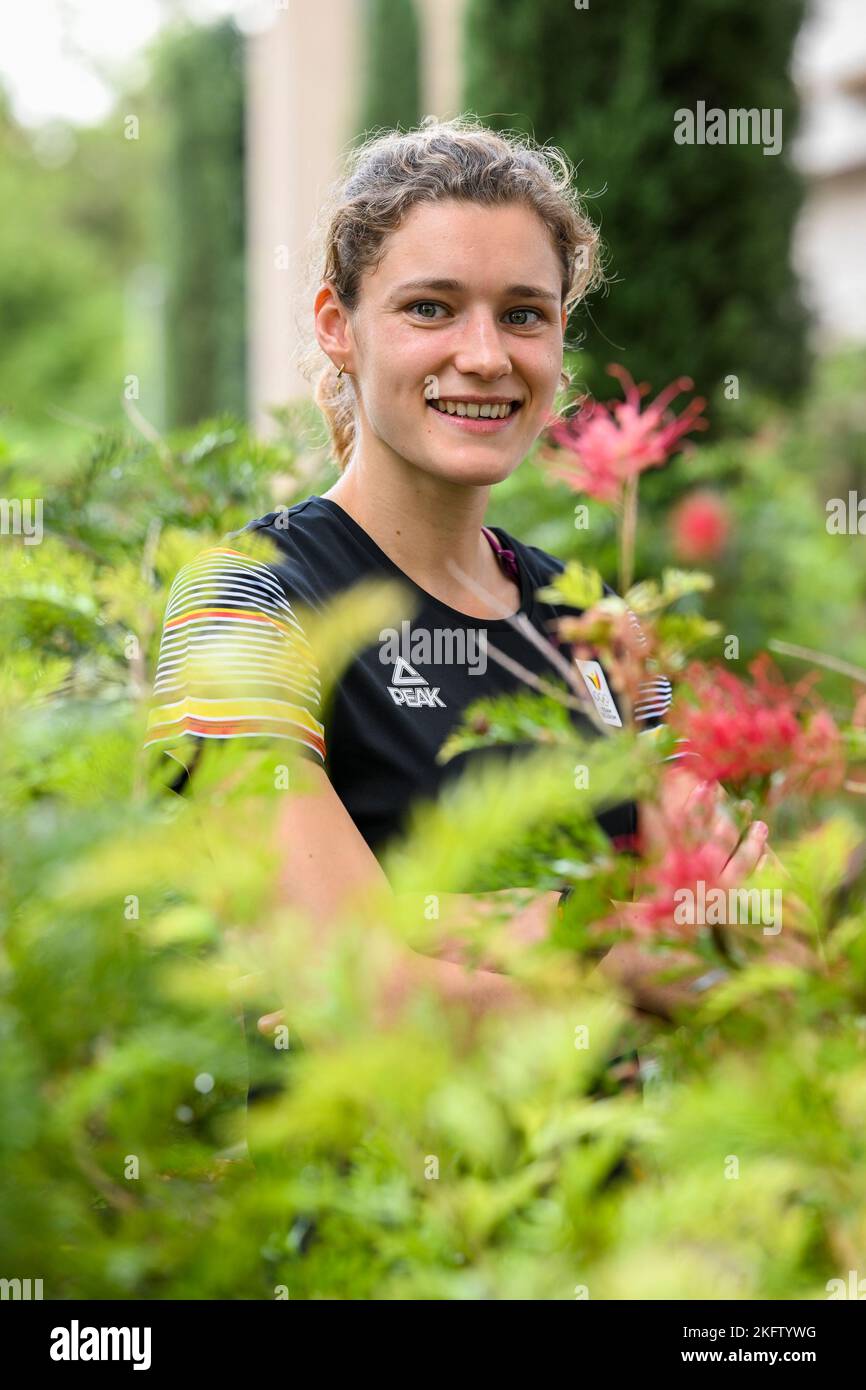 Belek Turquie, le 20 novembre 2022. Helena Ponette, Belge, pose pour le ...
