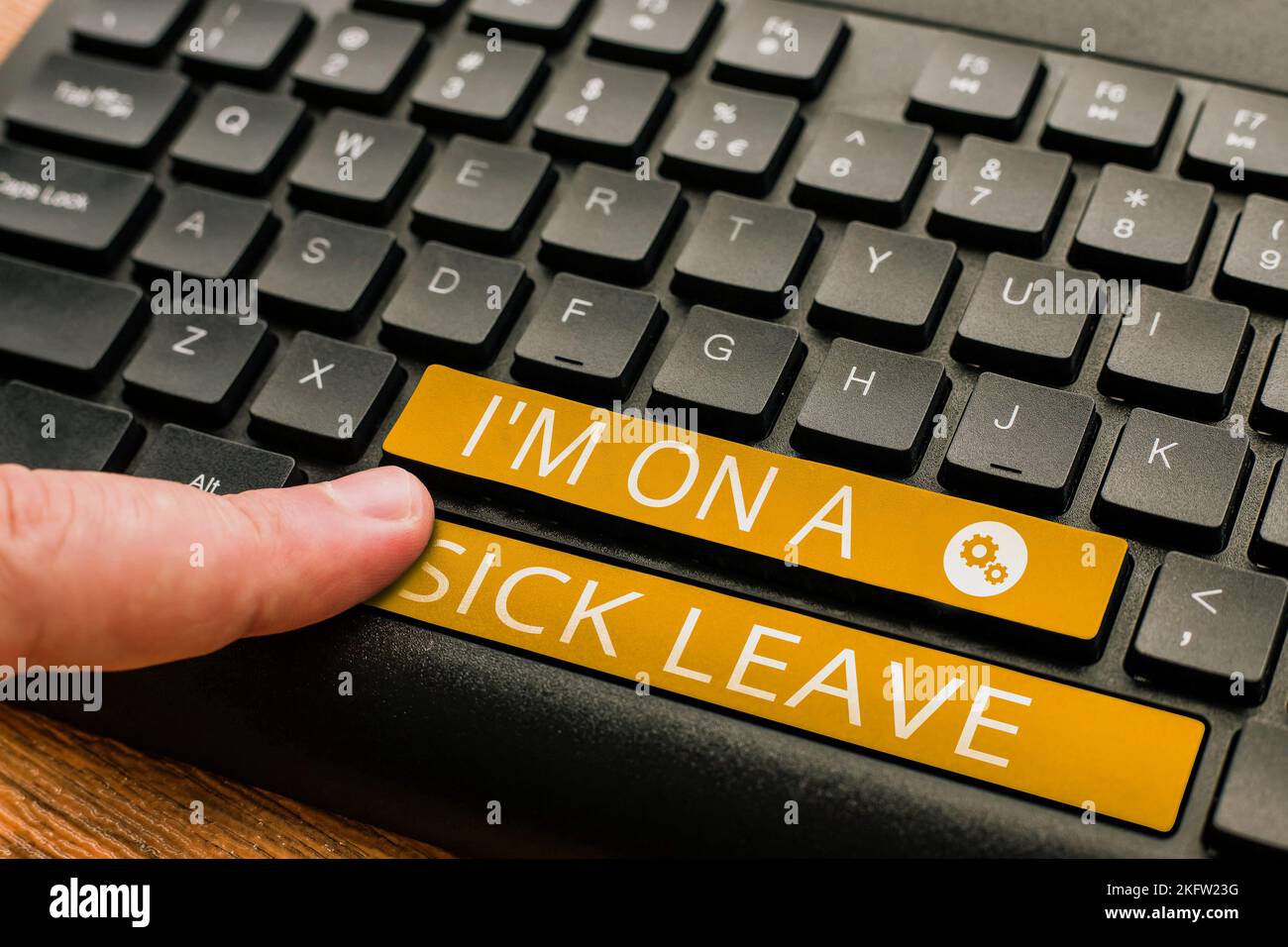 Présentation conceptuelle Je Suis en congé de maladie. Une photo ...