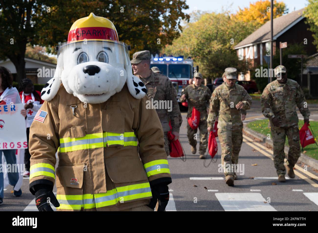 « Sparky » la mascotte du Service des incendies de la RAF Lakenheath ...
