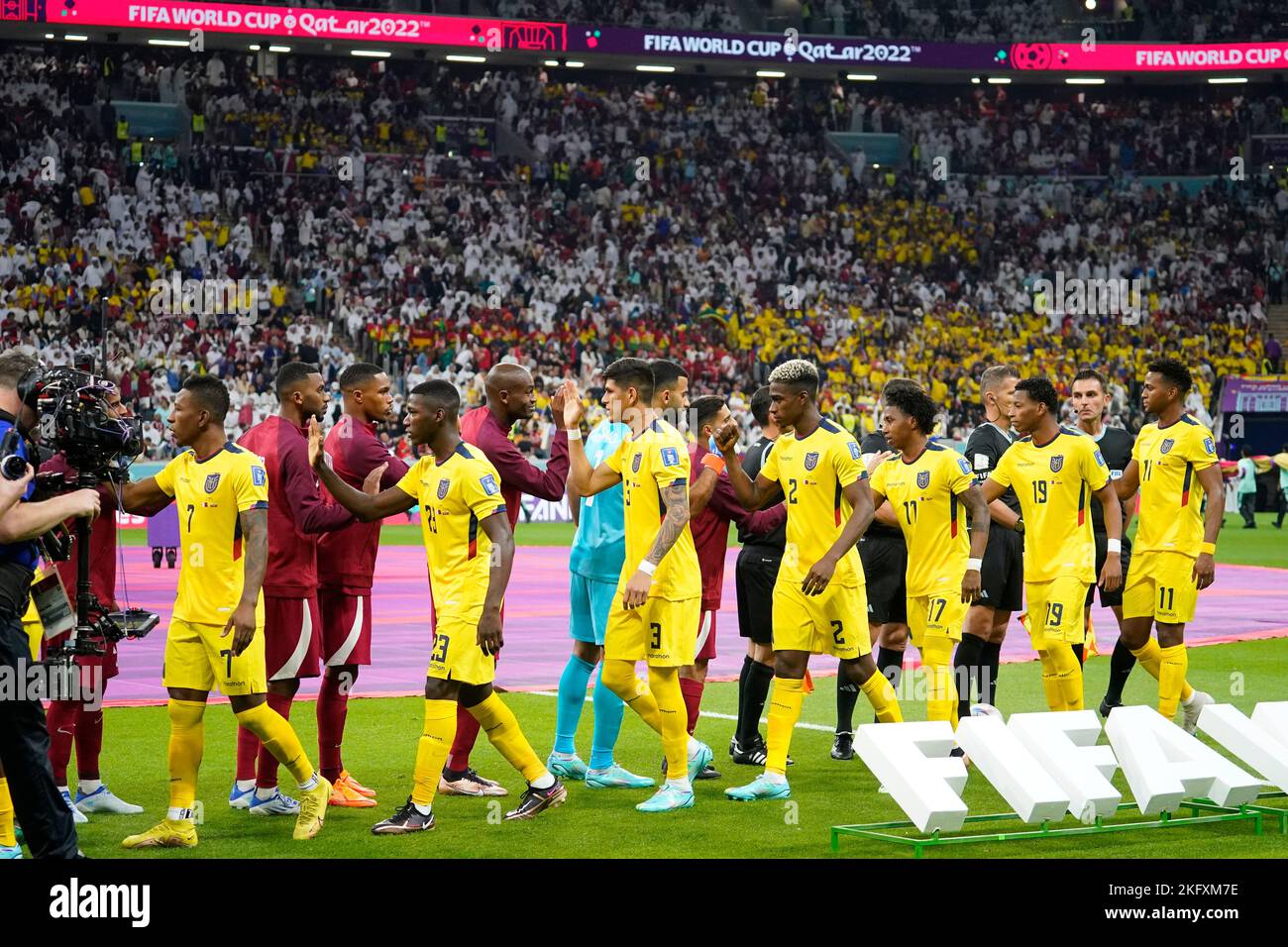 Les joueurs de l'Équateur pendant le match de la coupe du monde du ...