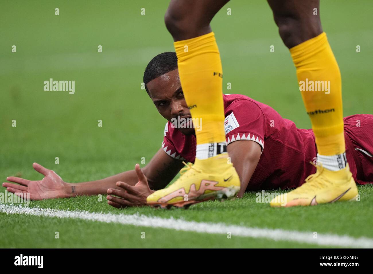 Pedro Miguel du Qatar lors du match de la coupe du monde du Qatar 2022 ...